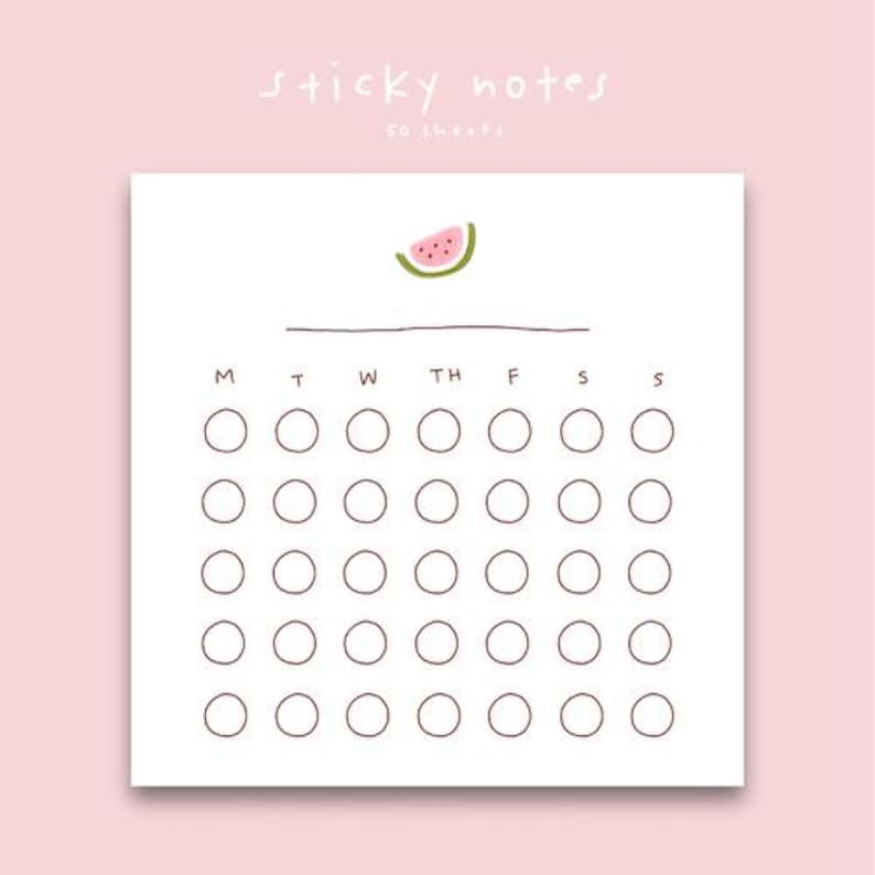 Watermelon Habit Tracker POST-IT® Notes | Minimal and Cute Sticky Notes ...