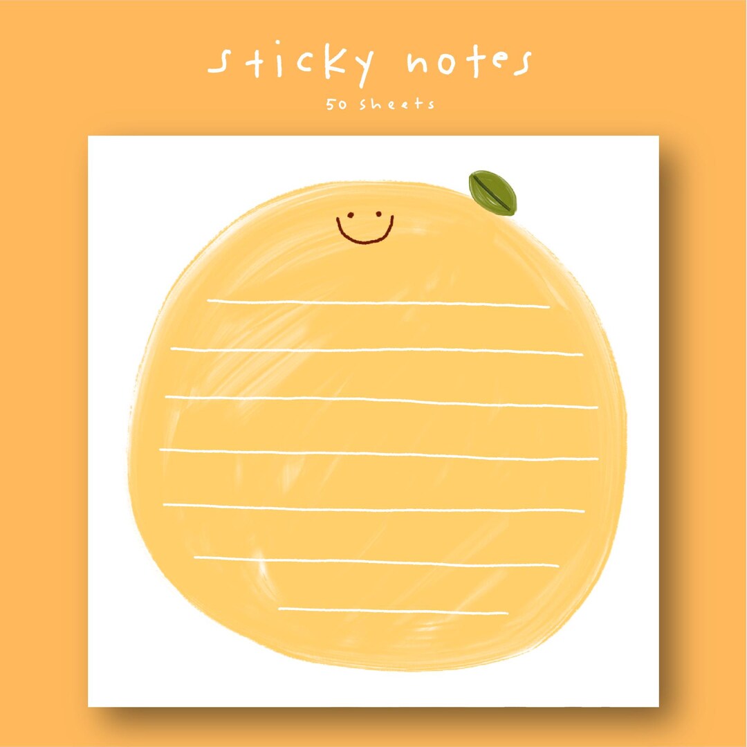 Orange POST IT ® Notes | Minimal Cute Sticky Notes, Fruit Stationery ...
