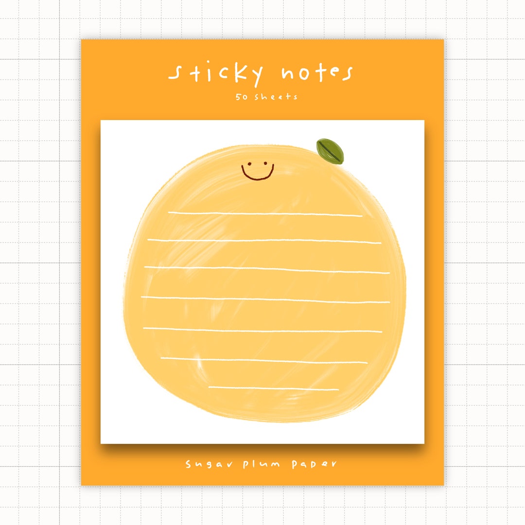 Orange POST-IT® Notes Minimal and Cute Sticky Notes, Fruit Stationery ...