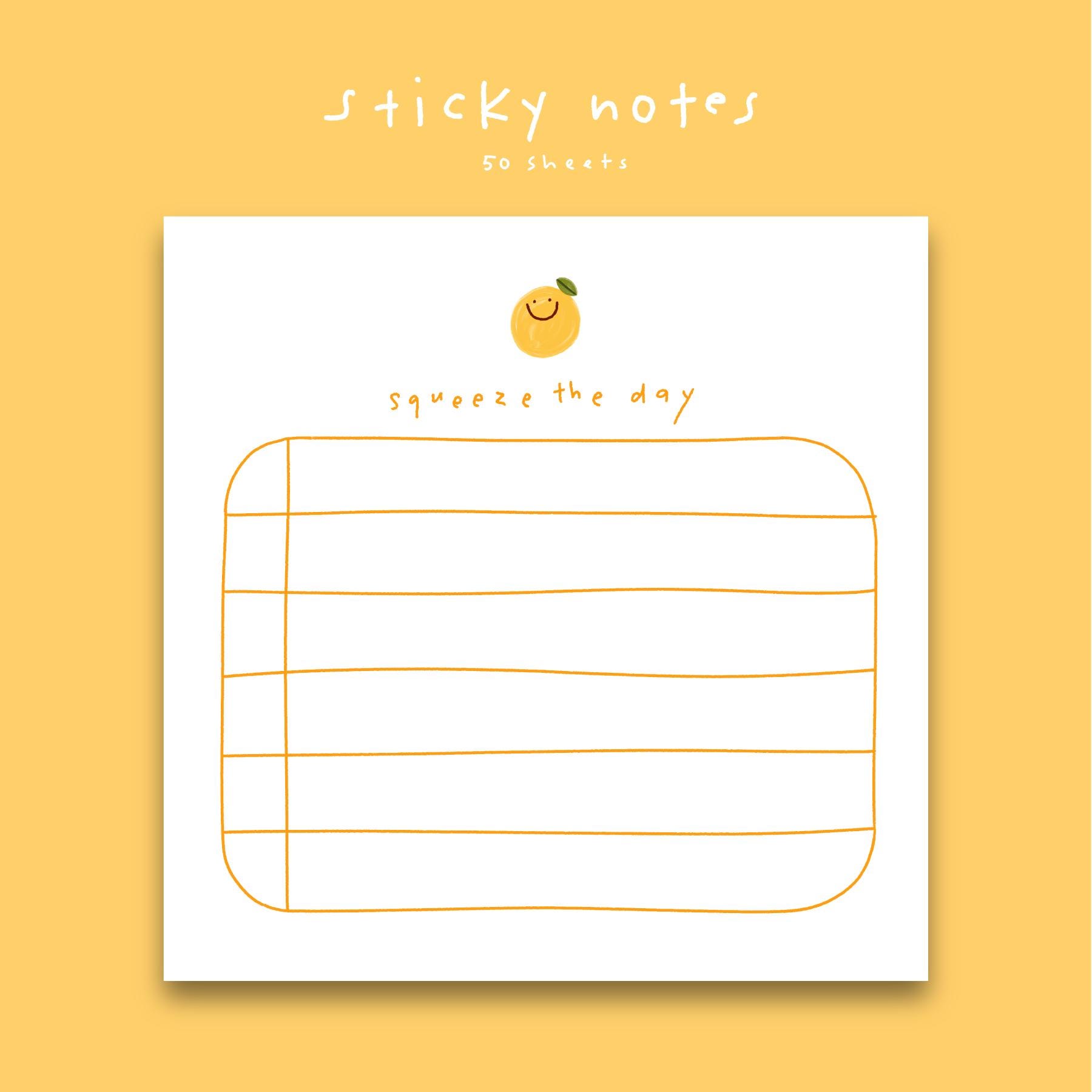 Orange Fruit Pun POST IT Note Minimal Cute Punny Affirmation ...