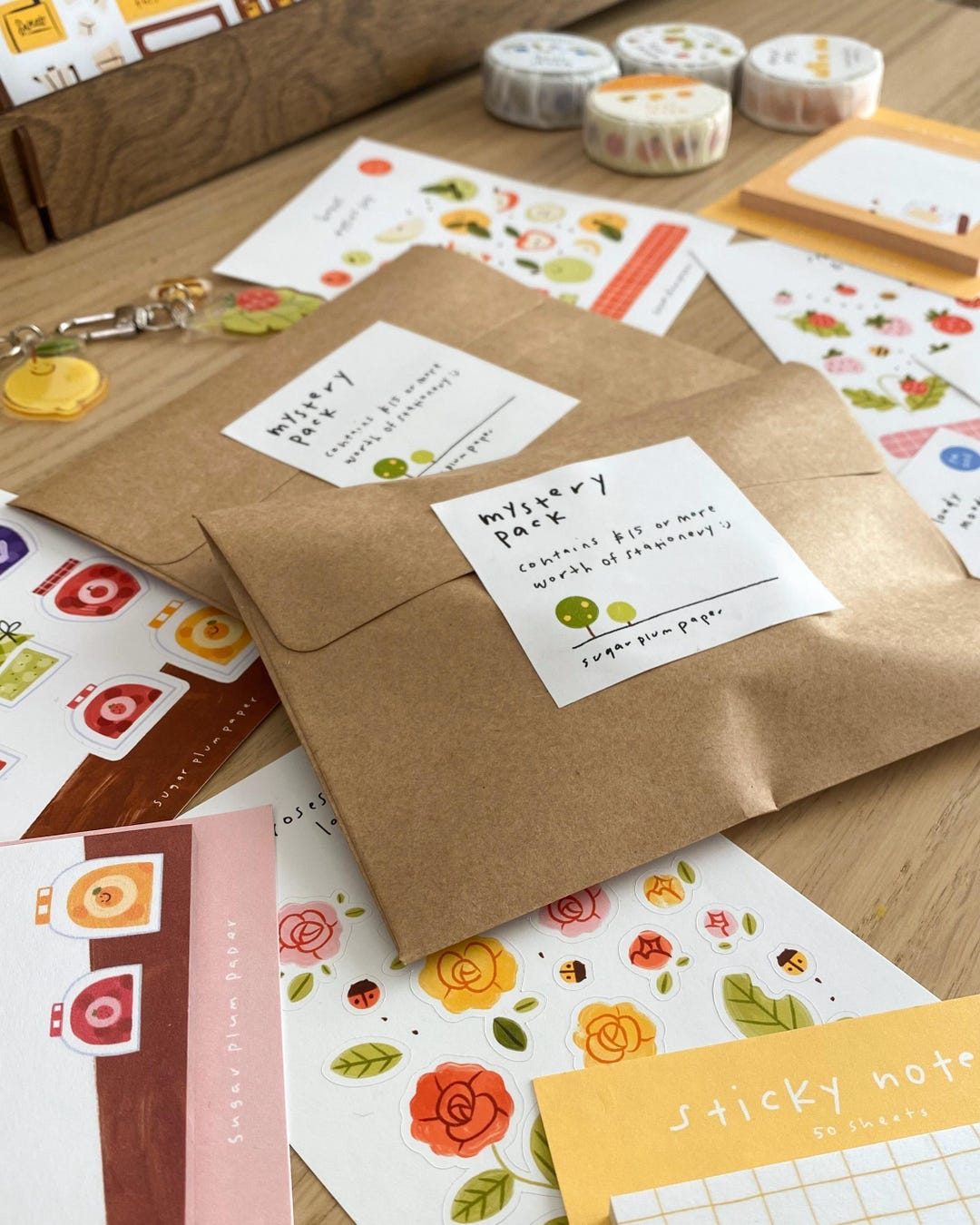 Mystery Pack / Surprise Stationery Grab Bag, Cute Sticker Sheets, Vinyl ...