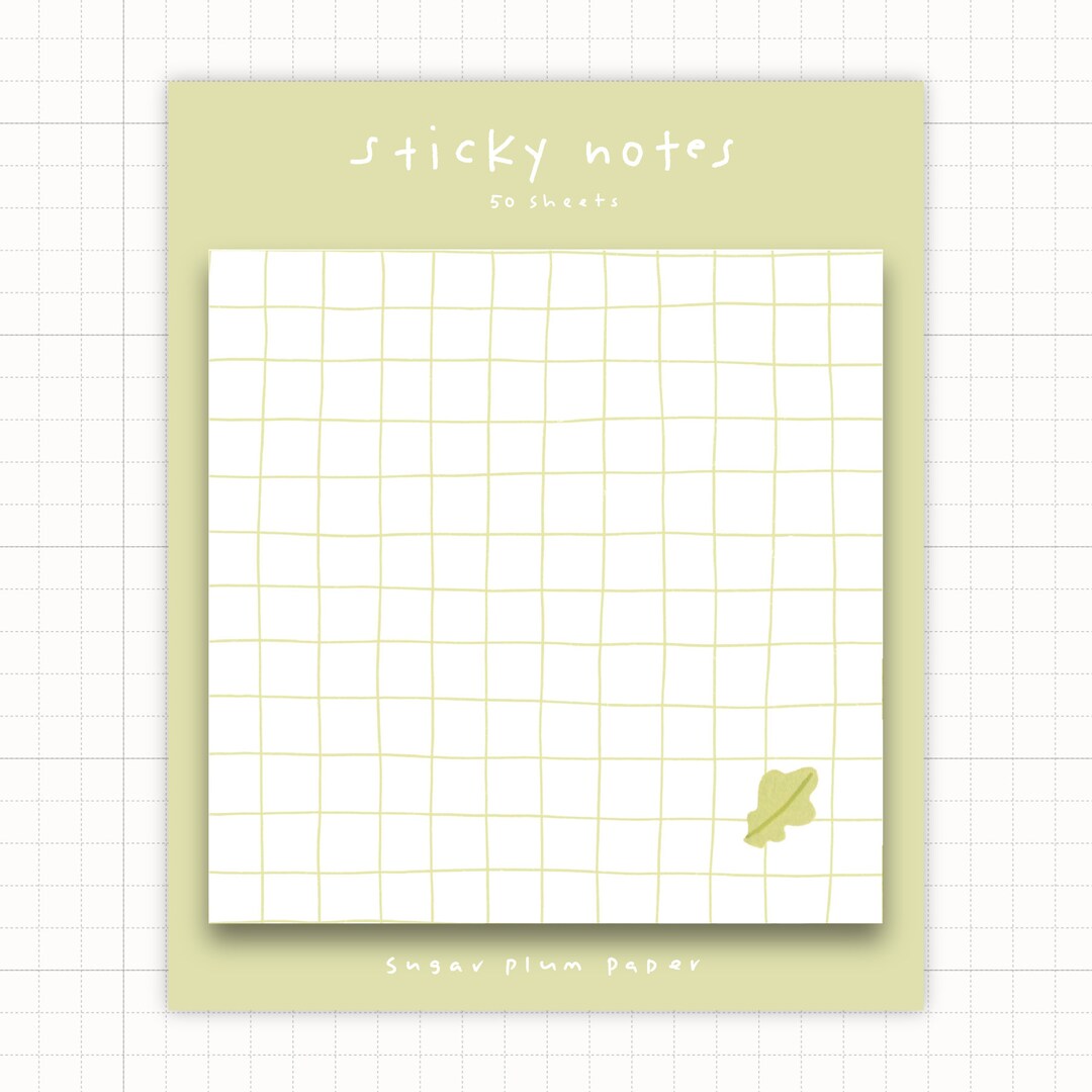 Leafy POST-IT® Notes Minimal and Cute Sticky Notes, Cottagecore ...
