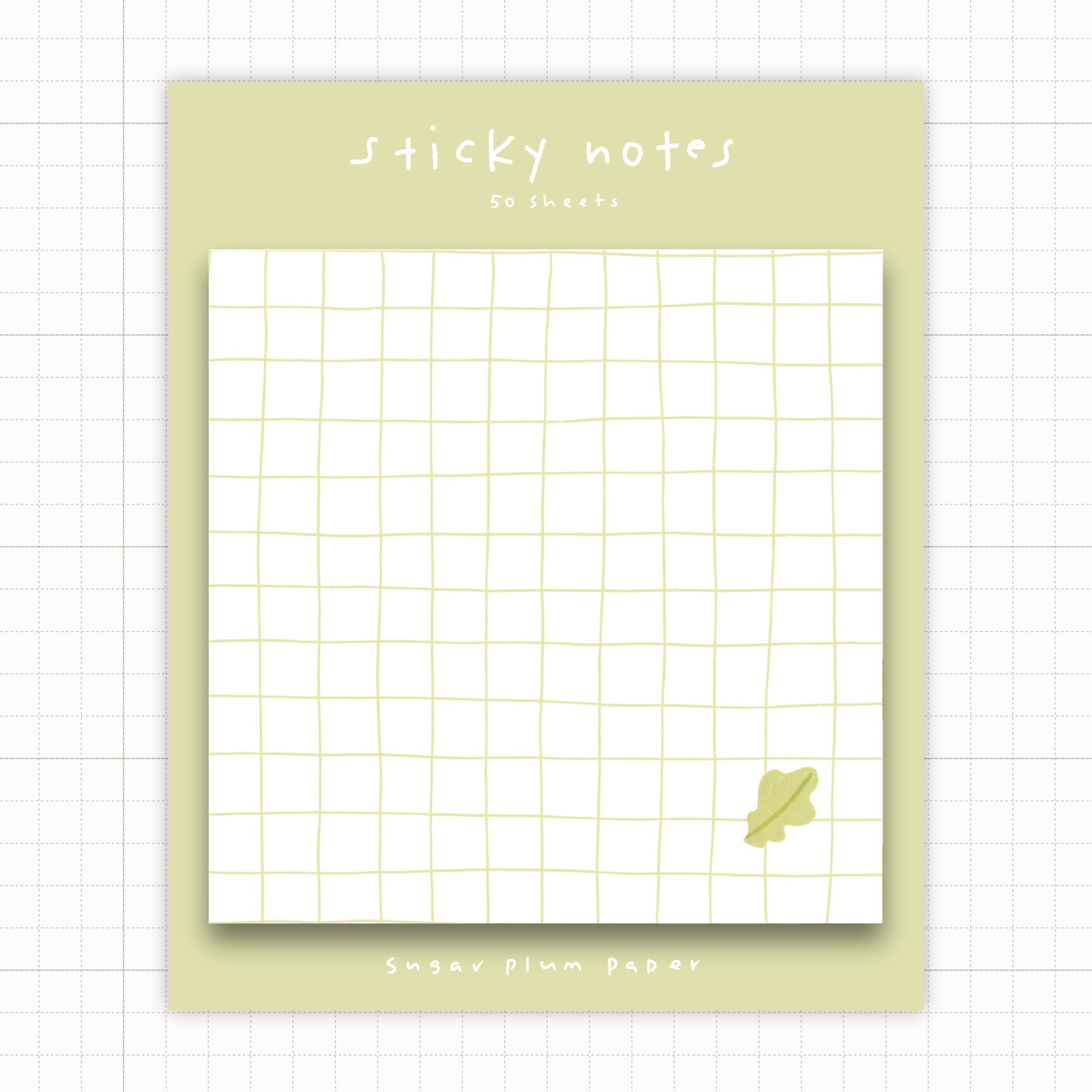 Leafy POST-IT® Notes Minimal and Cute Sticky Notes, Cottagecore ...