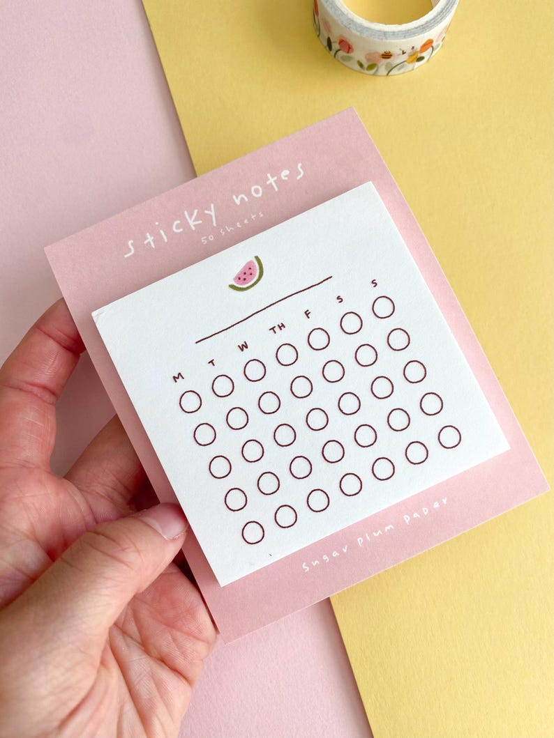 Watermelon Habit Tracker POST-IT® Notes | Minimal and Cute Sticky Notes ...