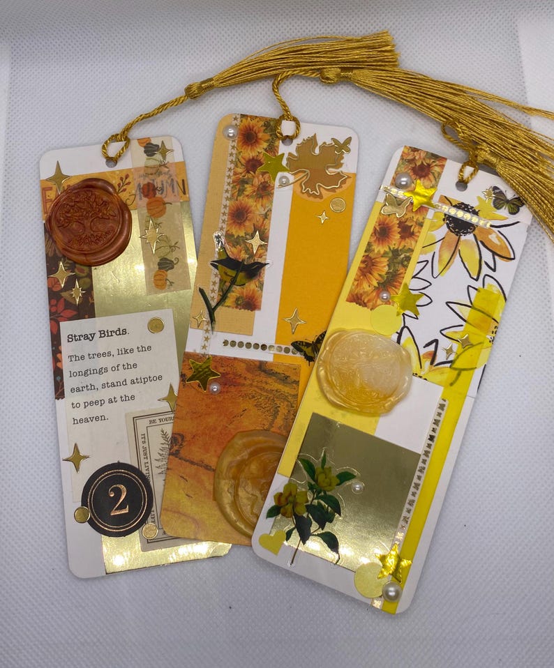 Handmade Paper Bookmarks - Etsy