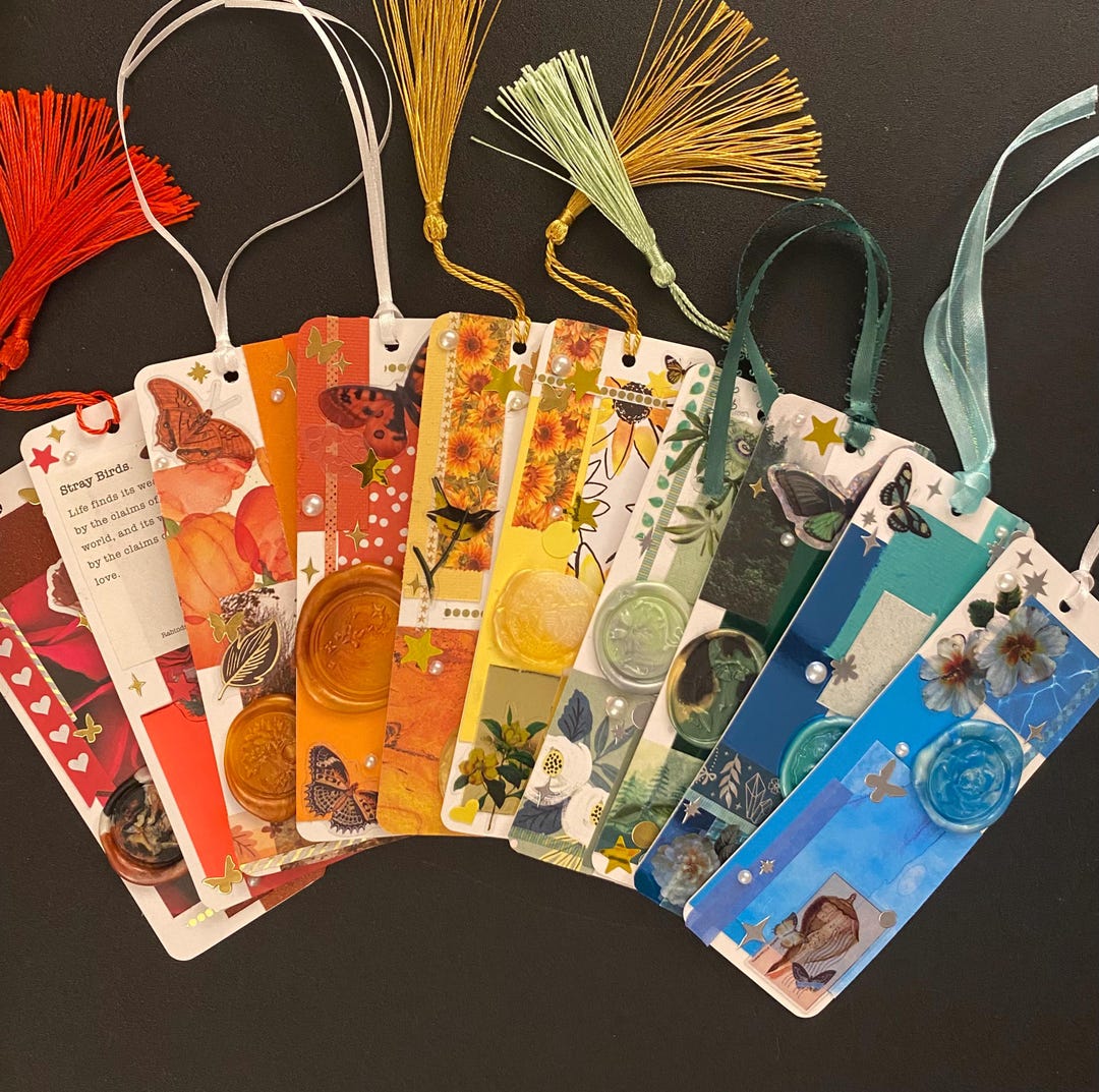 Handmade Paper Bookmarks - Etsy