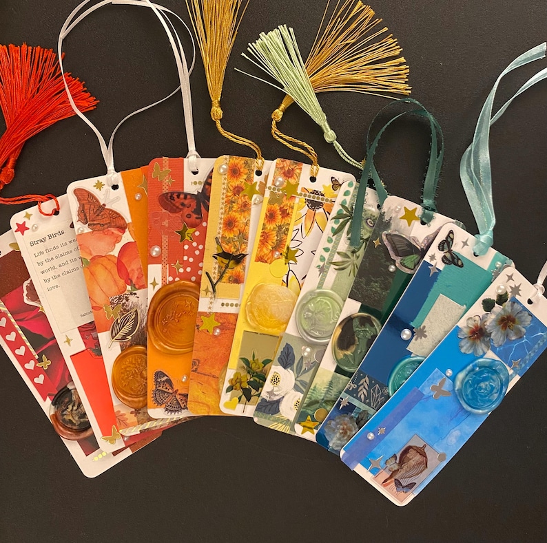 Handmade Paper Bookmarks - Etsy