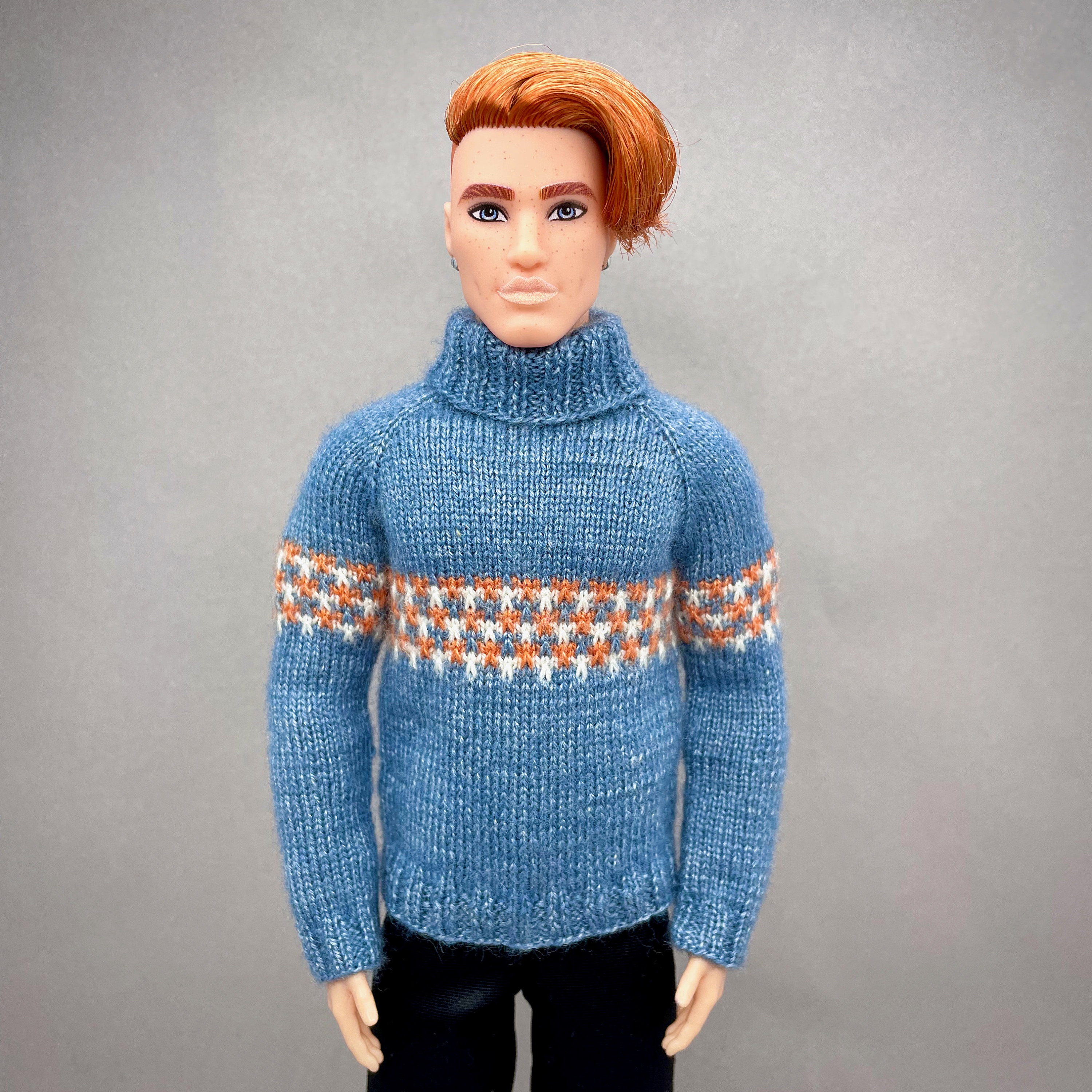 Sweater for Ken, Knitting Pattern for Doll Ken, Pullover Knitting ...