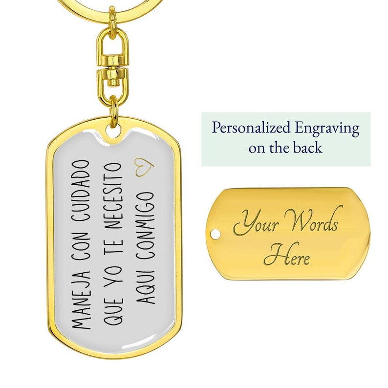 Personalized Keychain, Maneja Con Cuidado Llavero, Boyfriend Gift ...