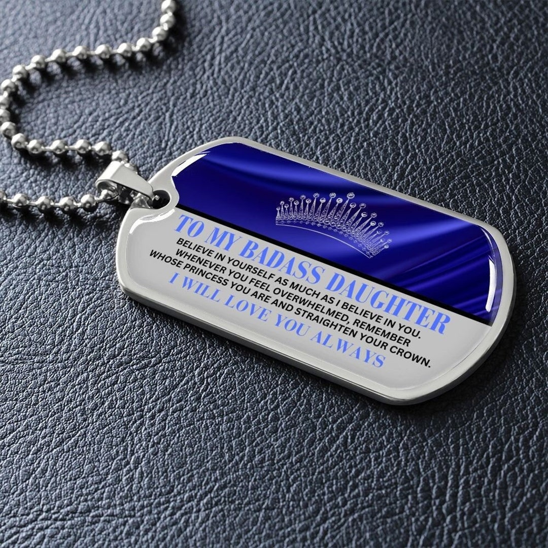 To My Badass Daughter Keychain From Mom, Personalized Keychain Gift for ...