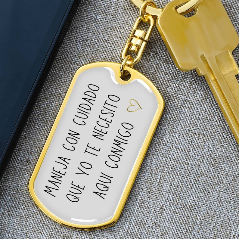 Personalized Keychain, Maneja Con Cuidado Llavero, Boyfriend Gift ...