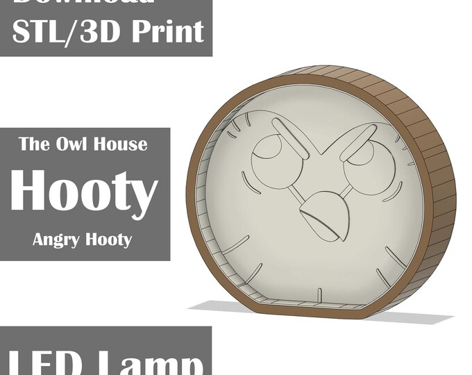 The Owl House Angry Hooty 3D Printed LED Lamp - Etsy