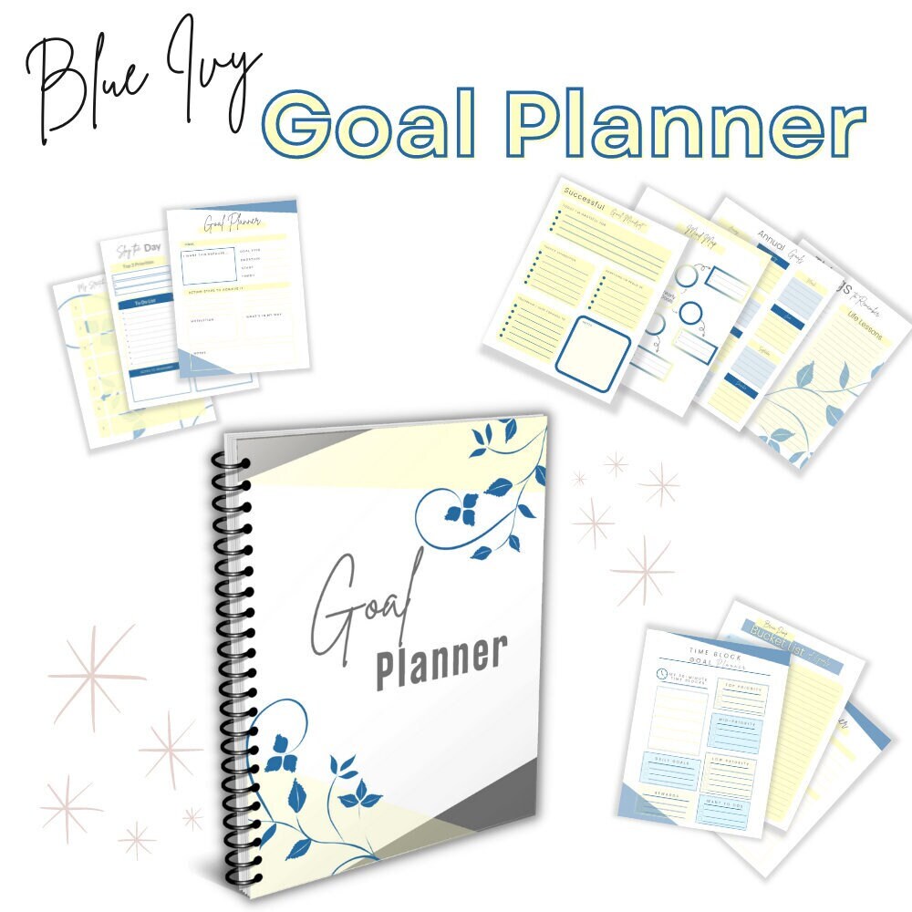 Blue Ivy Goal Planner, Printable Planner Goal Planning, Goal Setting ...