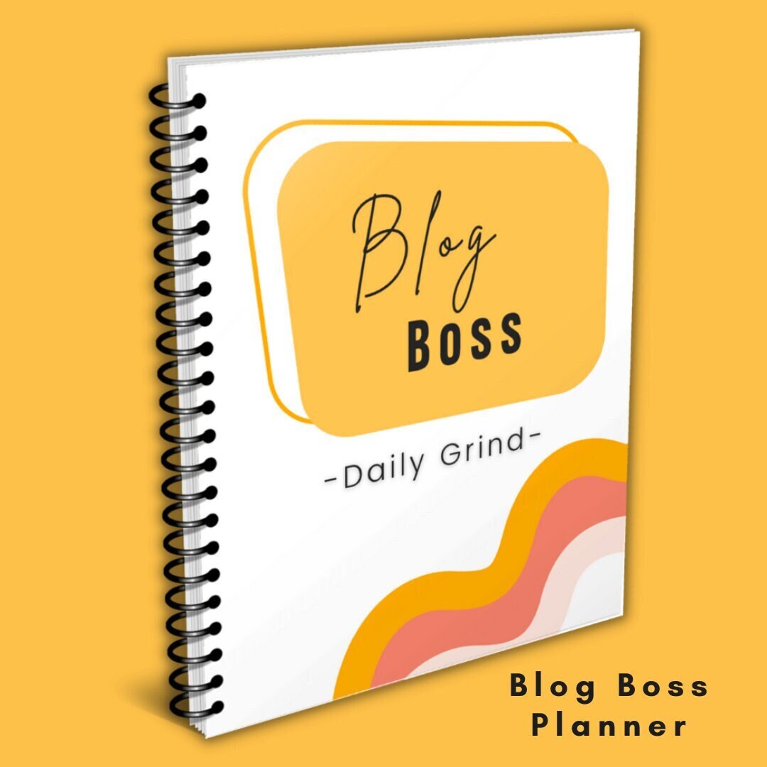 Orange Blog Boss Planner: Goal Setting, Blogging (PDF Download) - Etsy