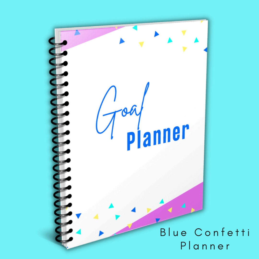 Blue Confetti Goal Planner, Printable Planner Goal Planning, Goal ...