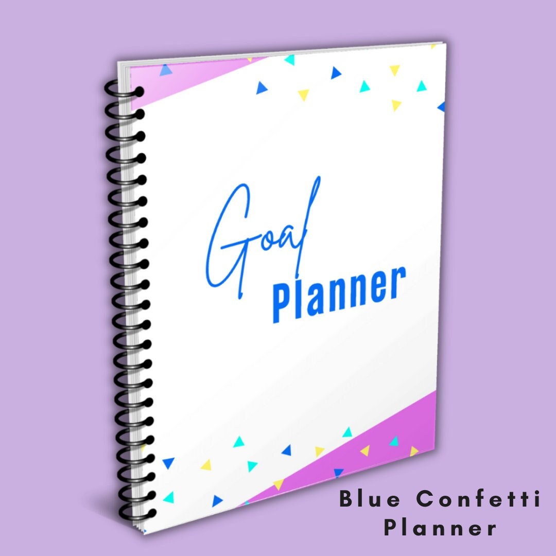 Blue Confetti Goal Planner, Printable Planner | Goal Planning, Goal ...