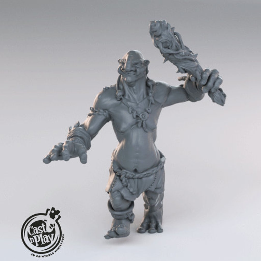 Monster Troll With Club 3D Resin Print D&D Pathfinder NPC - Etsy