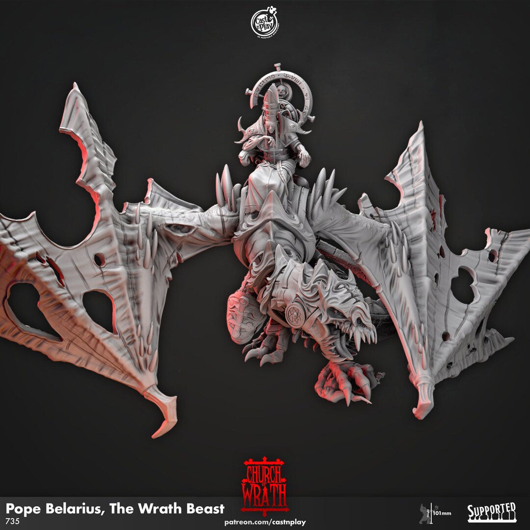 Pope Belarius III the Wrath Beast Church of Wrath Collection 3D Resin ...
