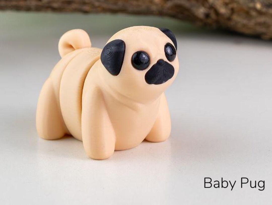 Baby Pug Pocket Pets | 3D Printed | Articulating Fidget Sensory Baby ...
