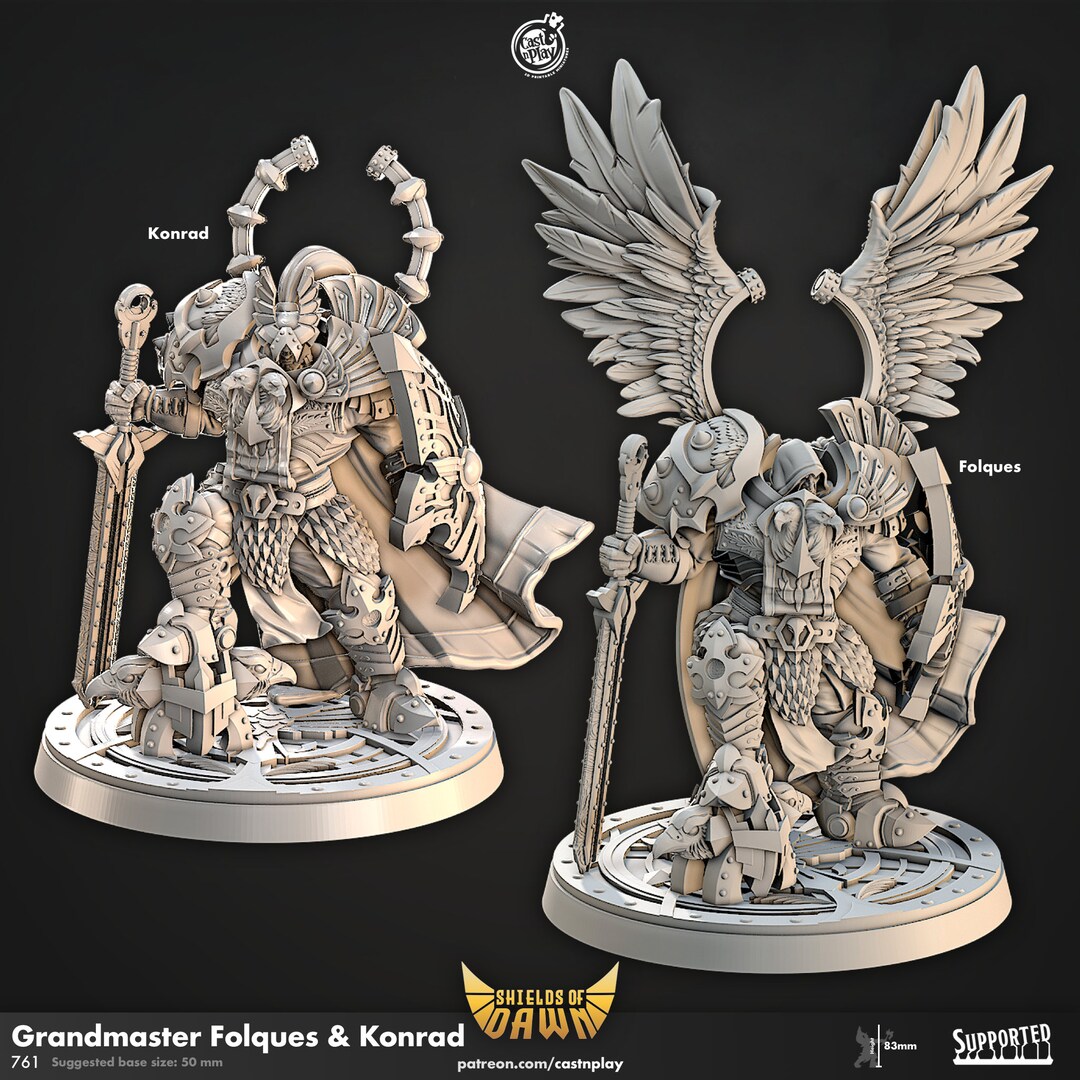 Grandmaster Konrad Shields of Dawn Collection 3D Resin Print D&D ...