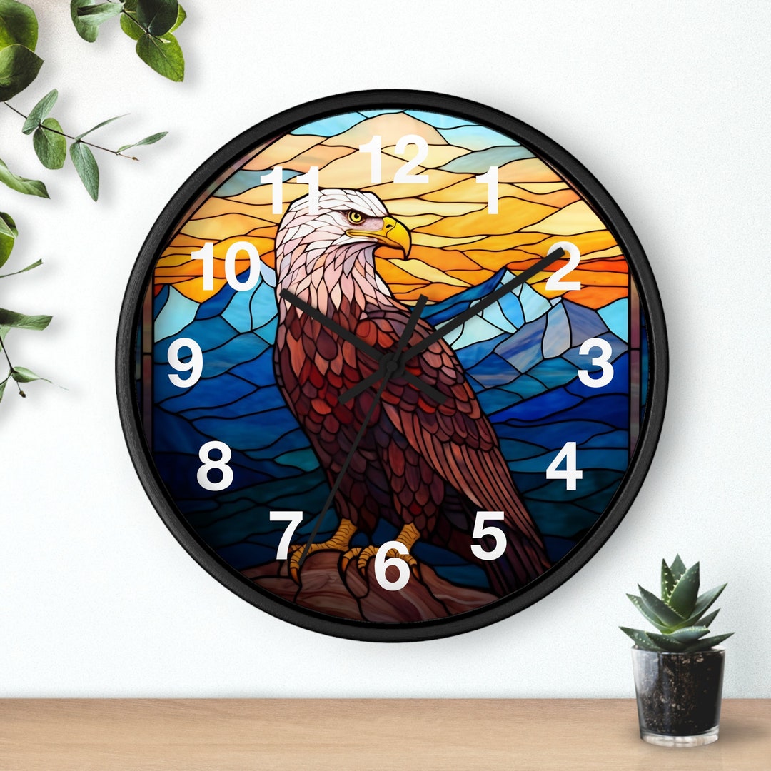 Unique Bald Eagle Wall Clock: A Patriotic Timepiece for Nature Lovers ...