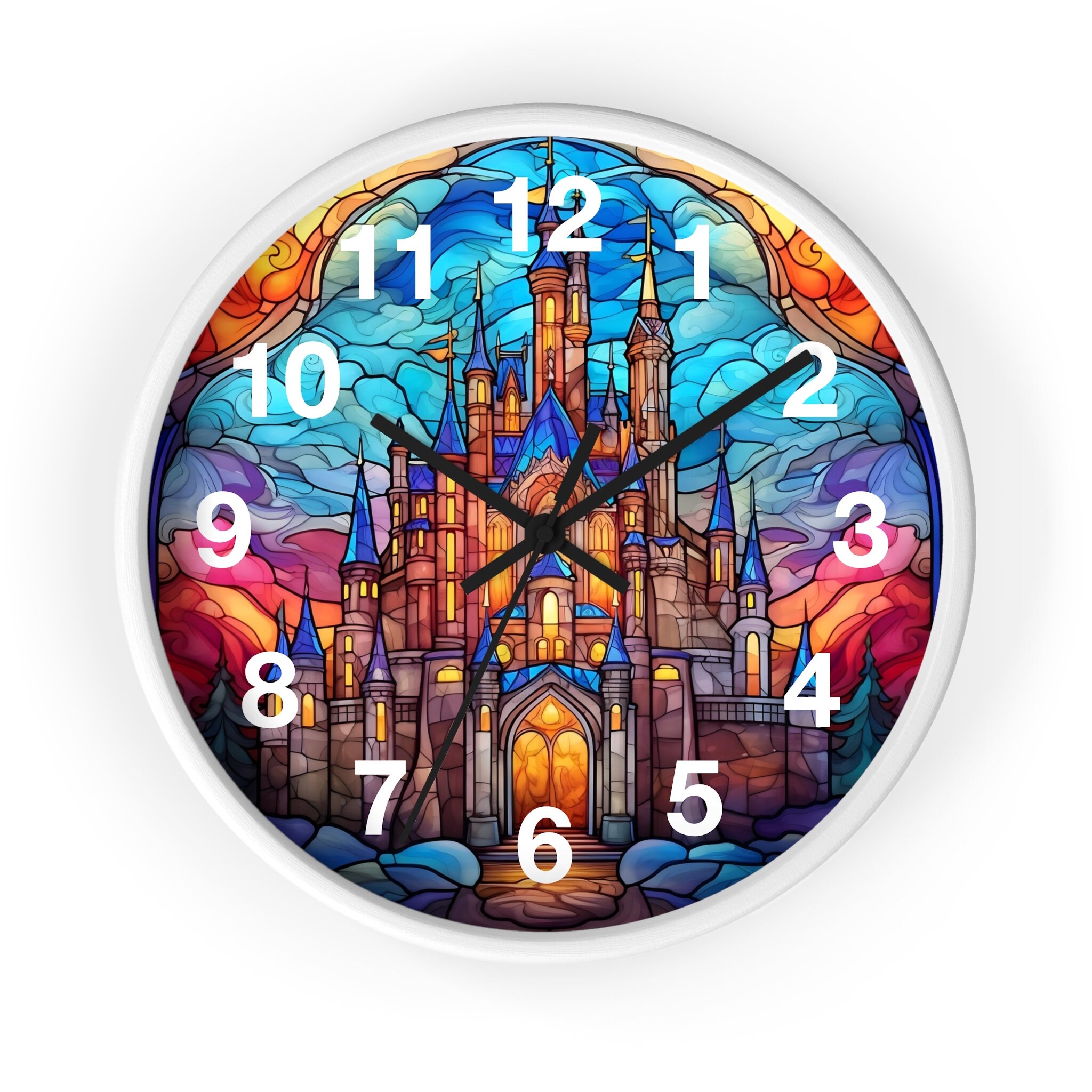 Enchanted Castle Wall Clock Magical Home Decor, Silent Ticking, Fairy ...