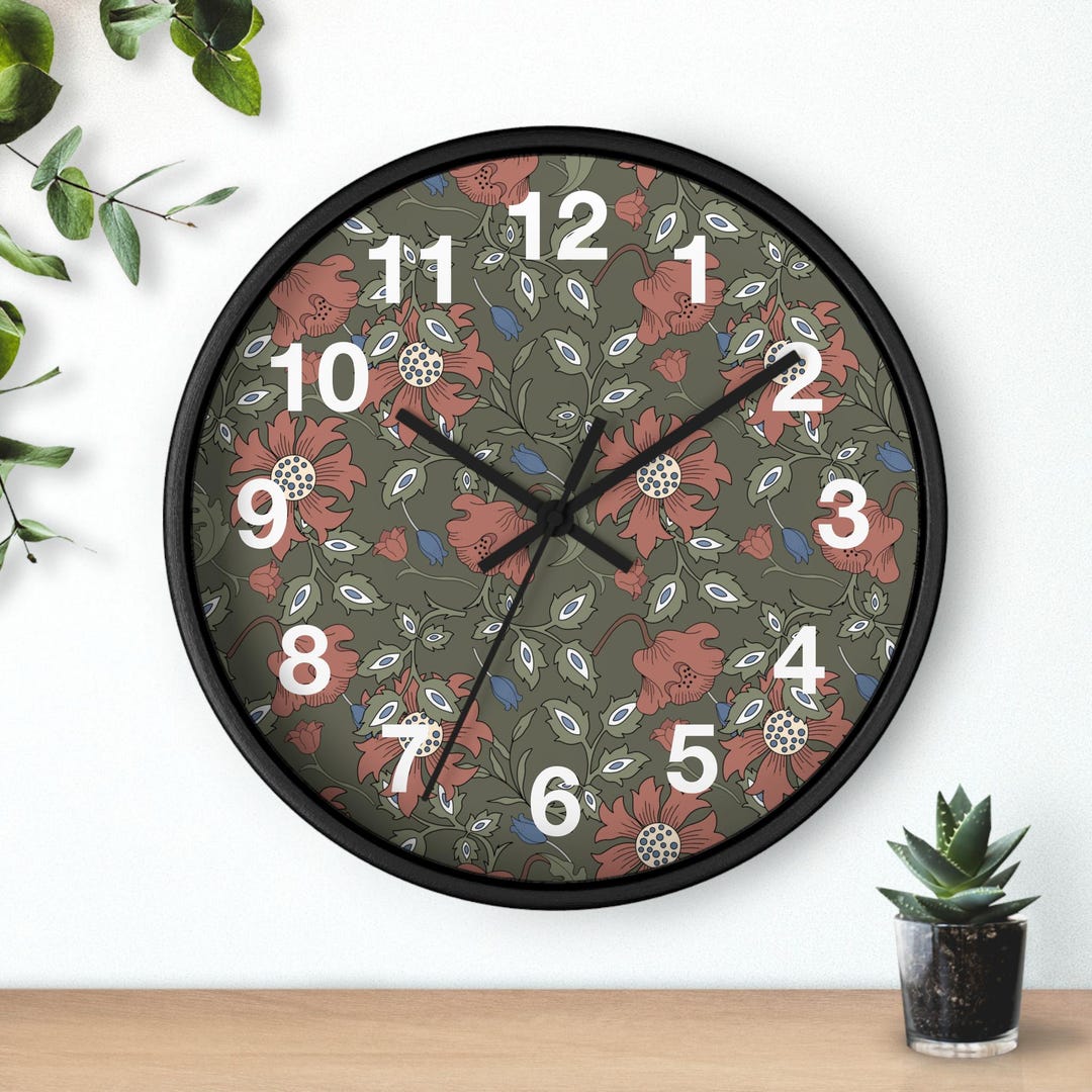 William Morris Wall Clock: Nature-inspired Timekeeping for Your Home ...