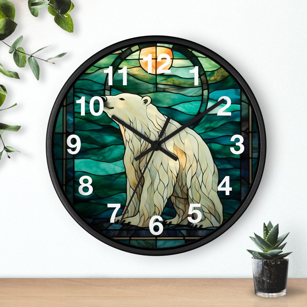 Unique Polar Bear Wall Clock: A Silent Arctic Accent for Your Home, Artful Clocks - Etsy