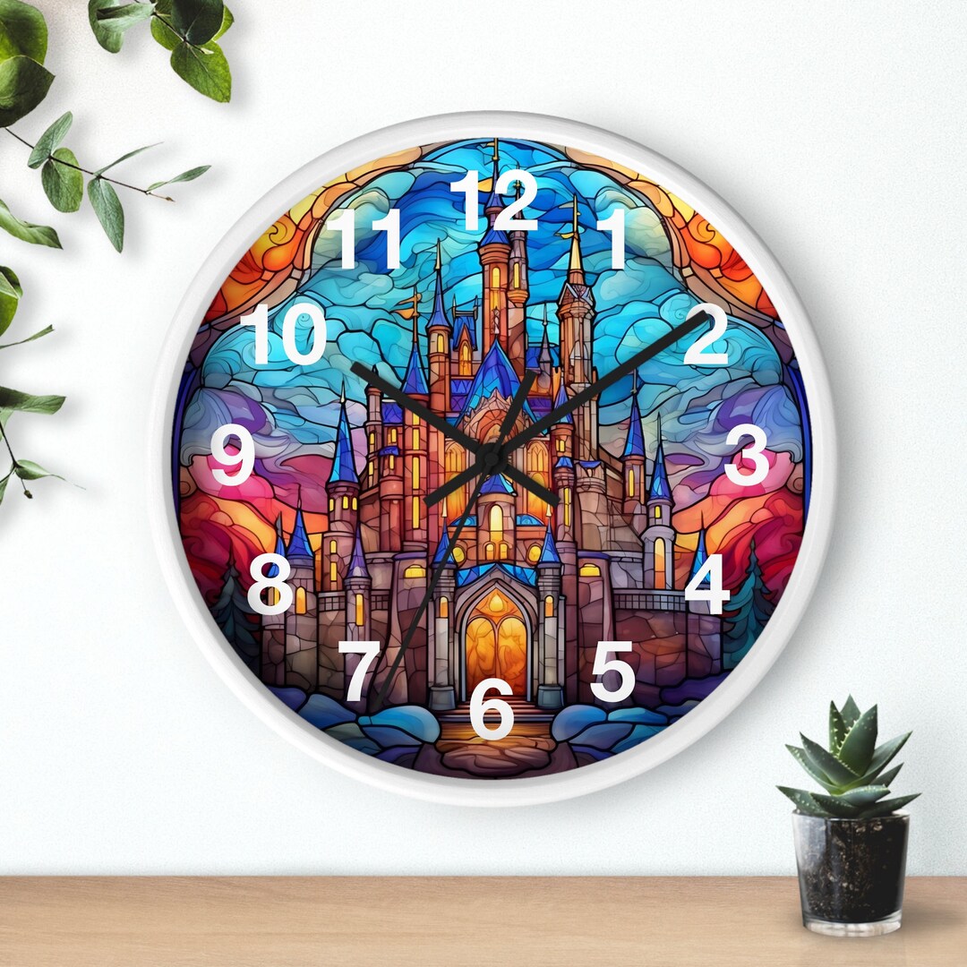 Enchanted Castle Wall Clock Magical Home Decor, Silent Ticking, Fairy ...