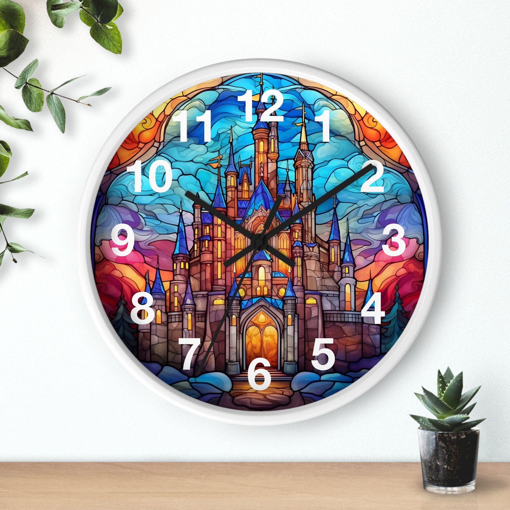 Enchanted Castle Wall Clock Magical Home Decor, Silent Ticking, Fairy ...