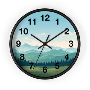 Mountain Range Wall Clock: Nature-inspired Timekeeping for Your Home ...