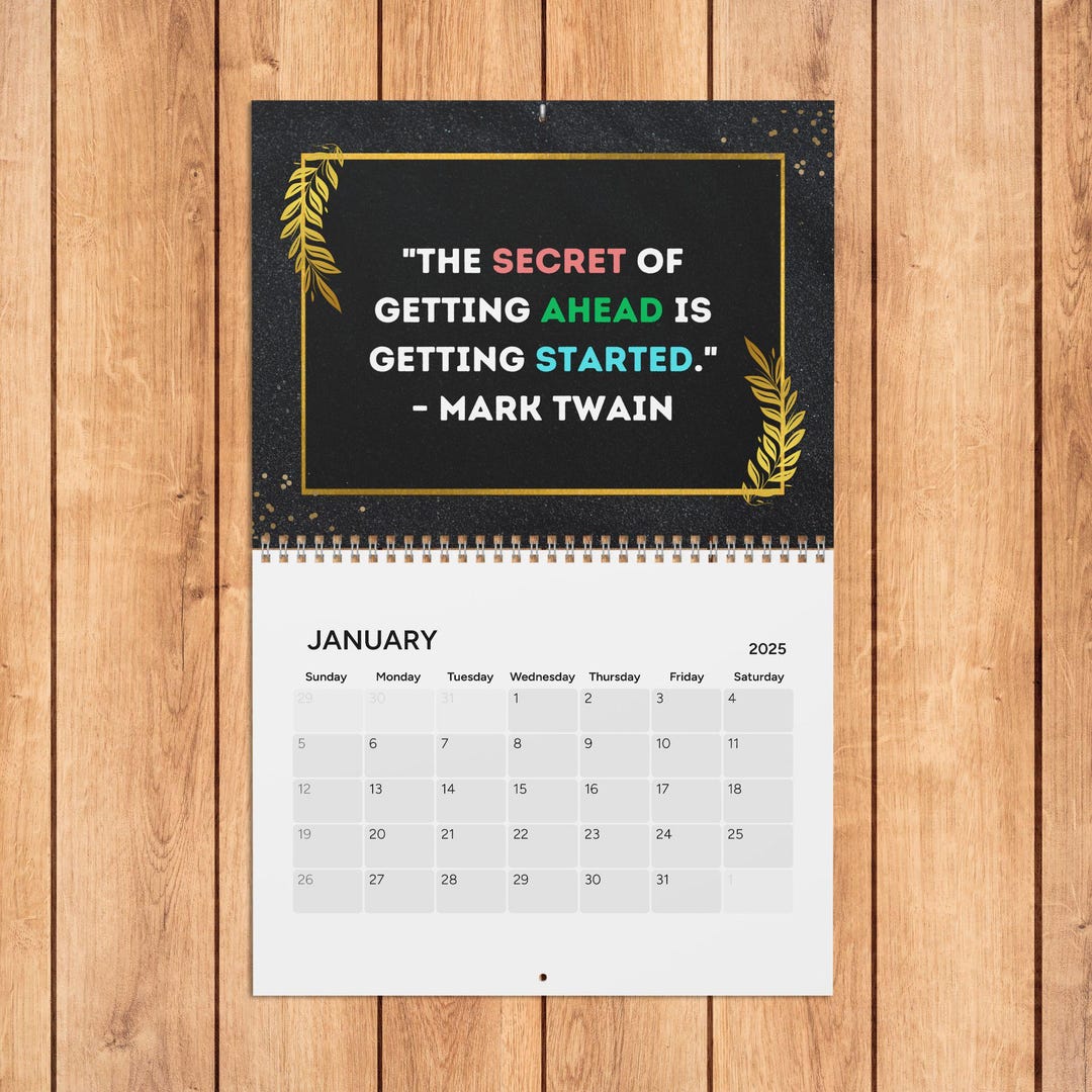 Motivational 2025 Calendar, Motivational Quotes, Inspirational Quotes ...