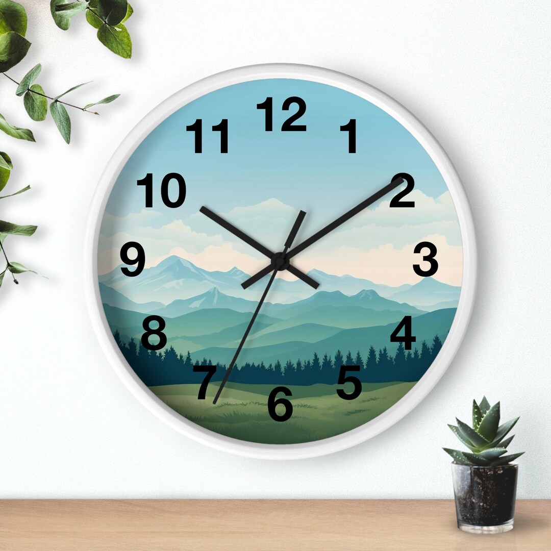 Mountain Range Wall Clock: Nature-inspired Timekeeping for Your Home ...