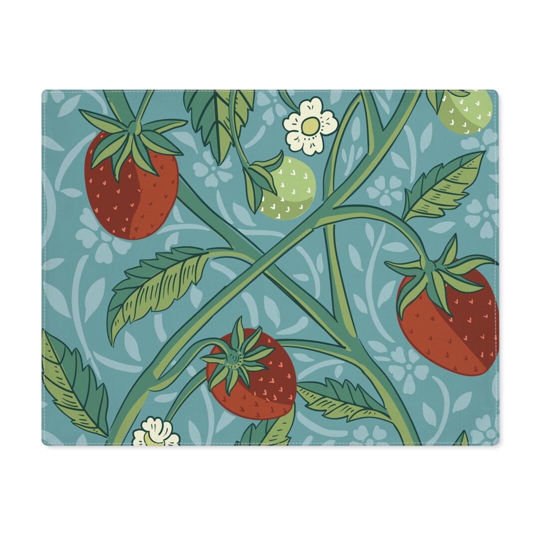 William Morris Strawberry Placemat 12x181 Pc, William Morris Floral ...