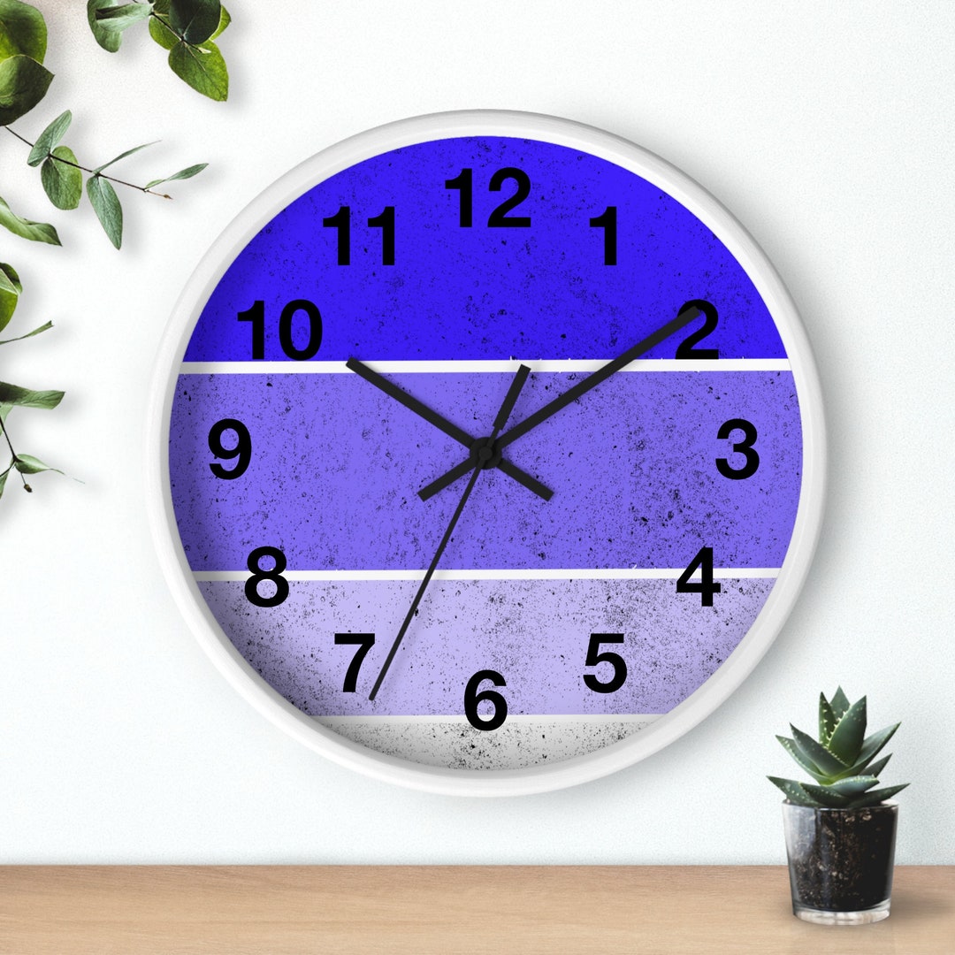 Minimal Retro Clock Sleek Vintage Design Mid-century Wall - Etsy