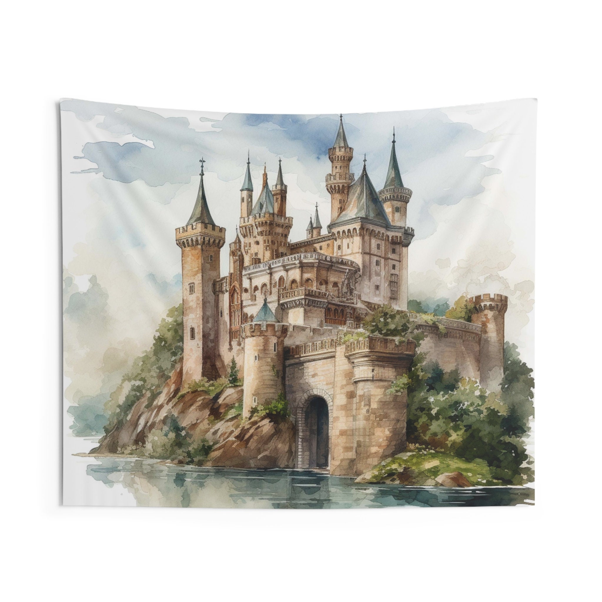 Medieval Castle Tapestry Royal Elegance Wall Art for Home Decor, Artful ...