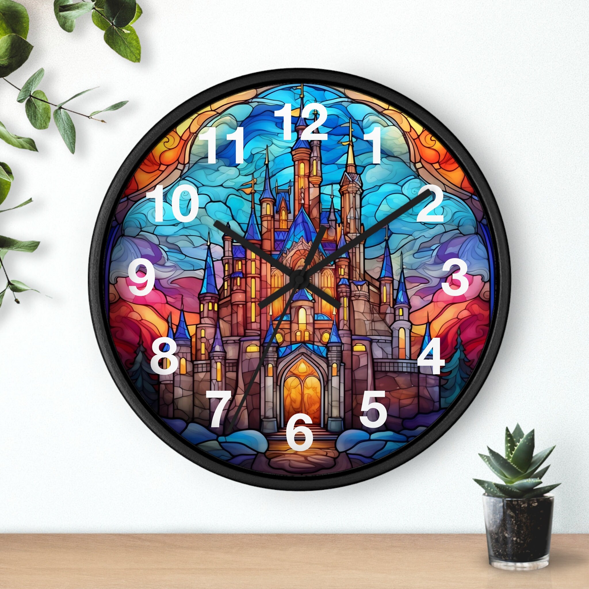 Enchanted Castle Wall Clock Magical Home Decor, Silent Ticking, Fairy ...