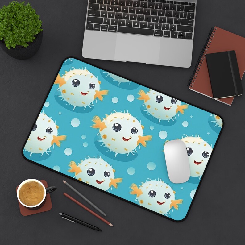 Cute Kawaii Marine Desk Mat Playful and Serene Office Vibes - Etsy