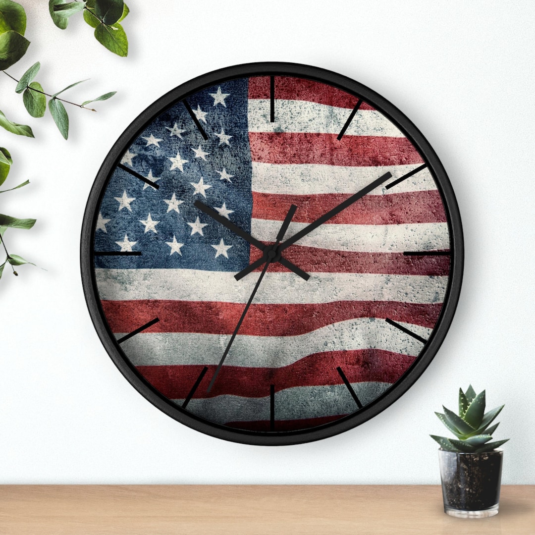 USA Wall Clock Celebrate American Pride With This Patriotic Clock, Wall ...