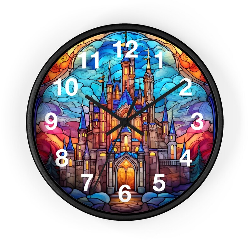 Enchanted Castle Wall Clock Magical Home Decor, Silent Ticking, Fairy ...