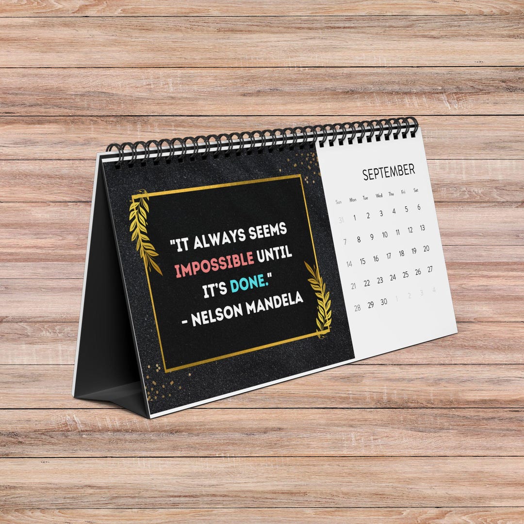Motivational 2025 Desk Calendar, Motivational Quotes, Inspirational ...
