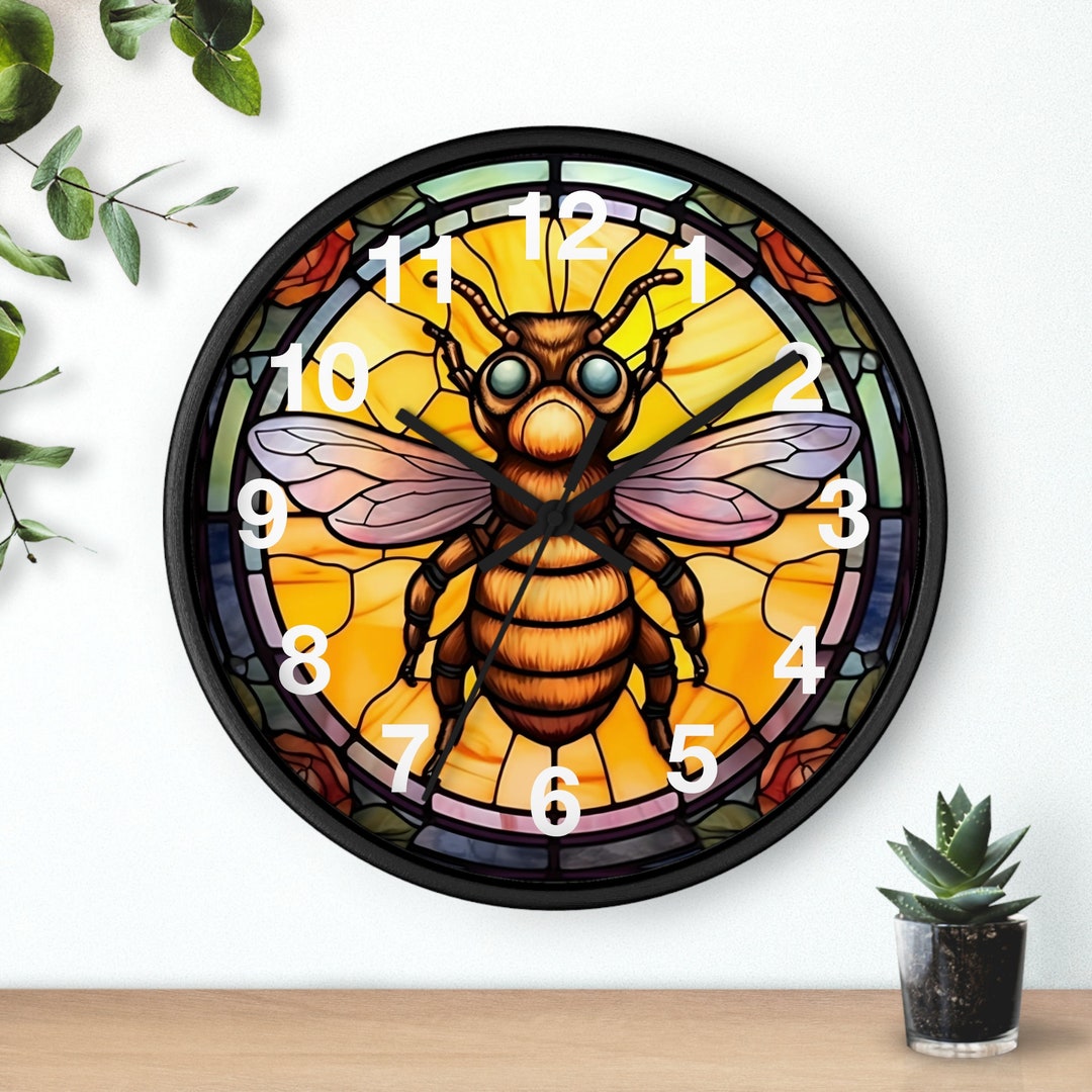 Bee Wall Clock: Unique Bee Wall Clock for Nature Lovers, Artful Clocks ...