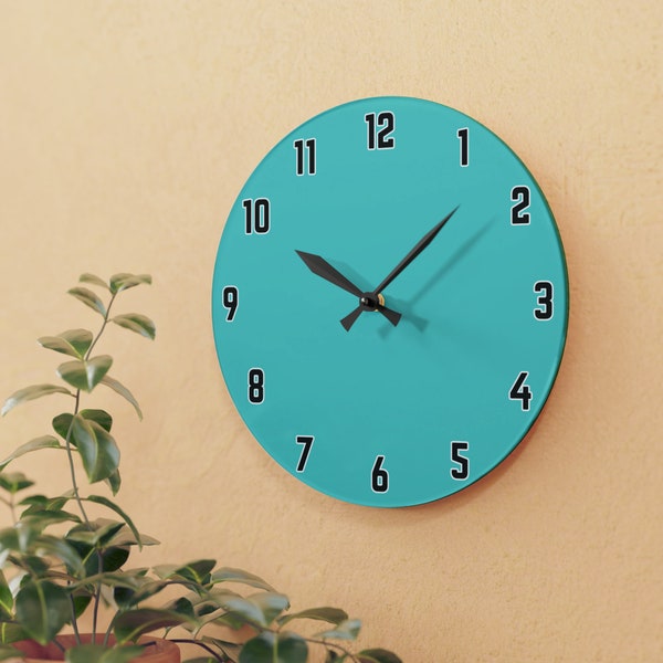 Turquoise Clock - Etsy