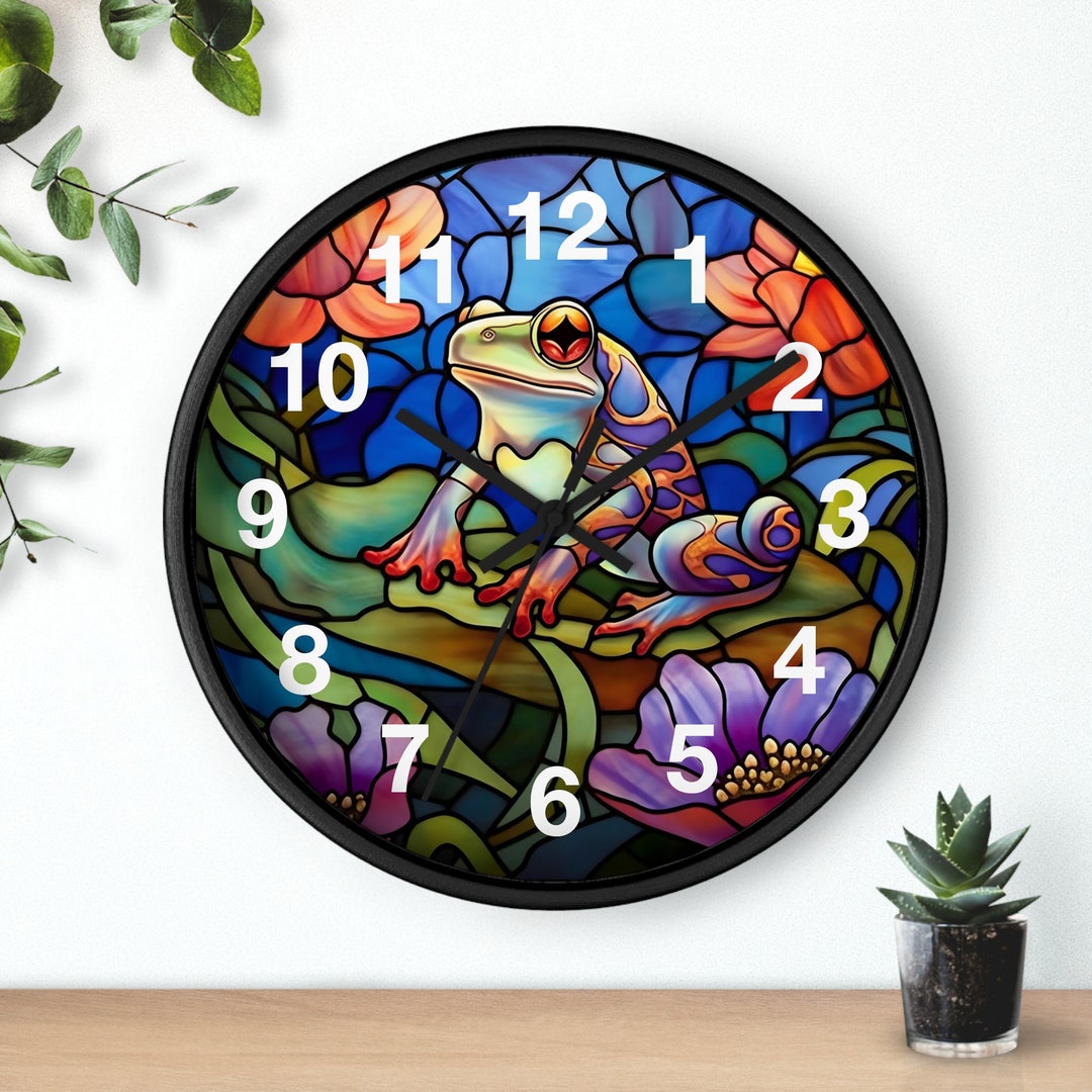 Unique Frog Wall Clock: A Ribbiting Timepiece for Amphibian Enthusiasts ...