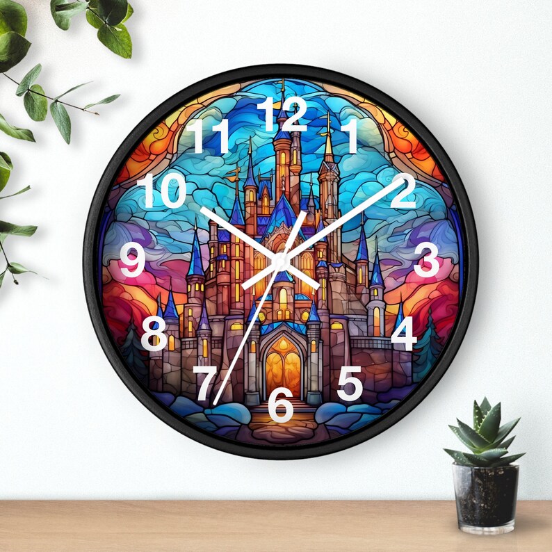 Enchanted Castle Wall Clock Magical Home Decor, Silent Ticking, Fairy ...
