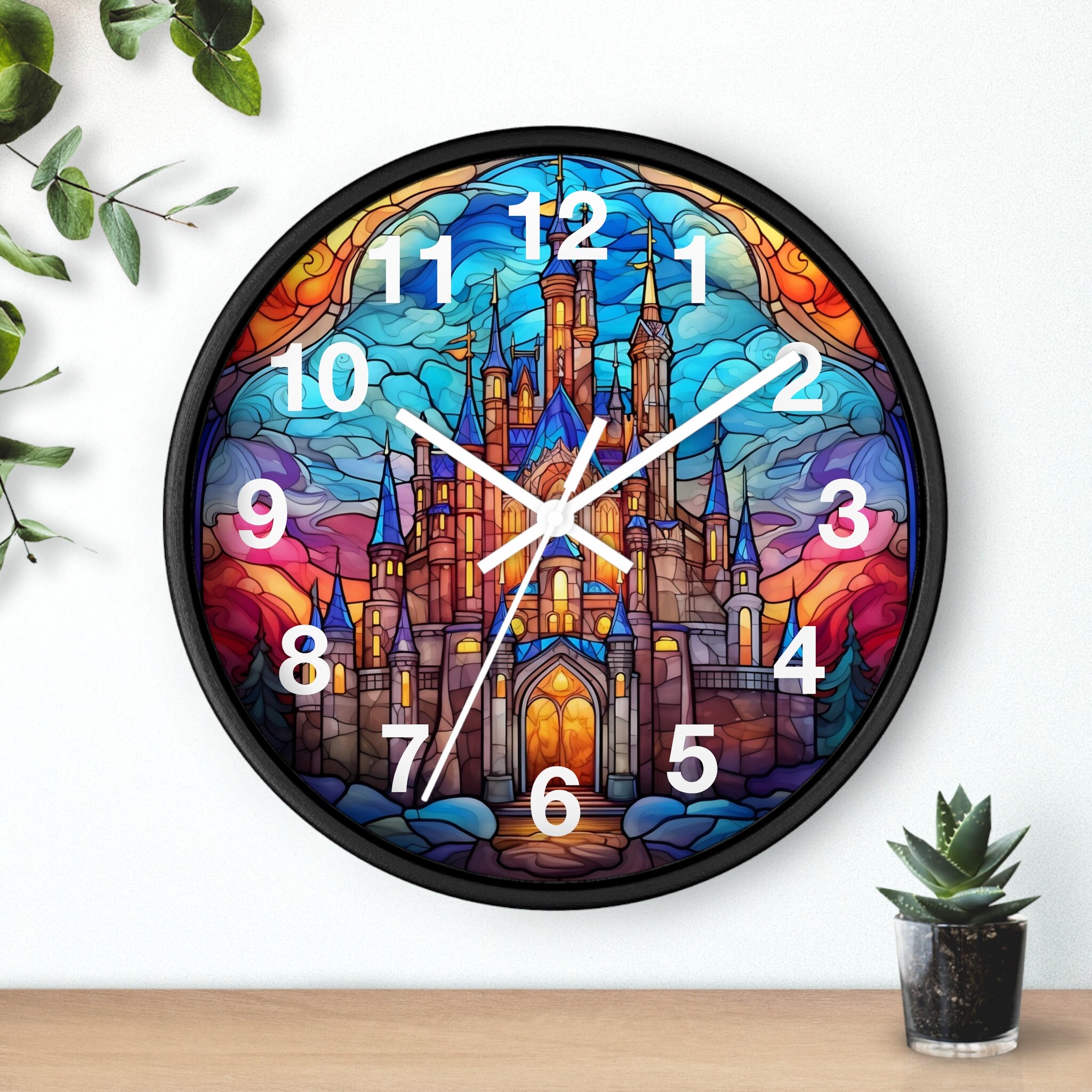 Enchanted Castle Wall Clock Magical Home Decor, Silent Ticking, Fairy ...