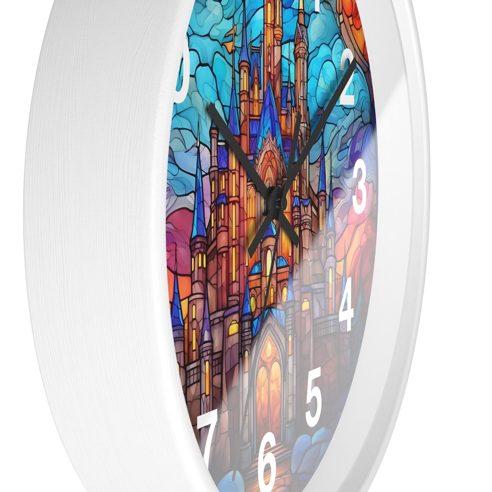 Enchanted Castle Wall Clock Magical Home Decor, Silent Ticking, Fairy ...