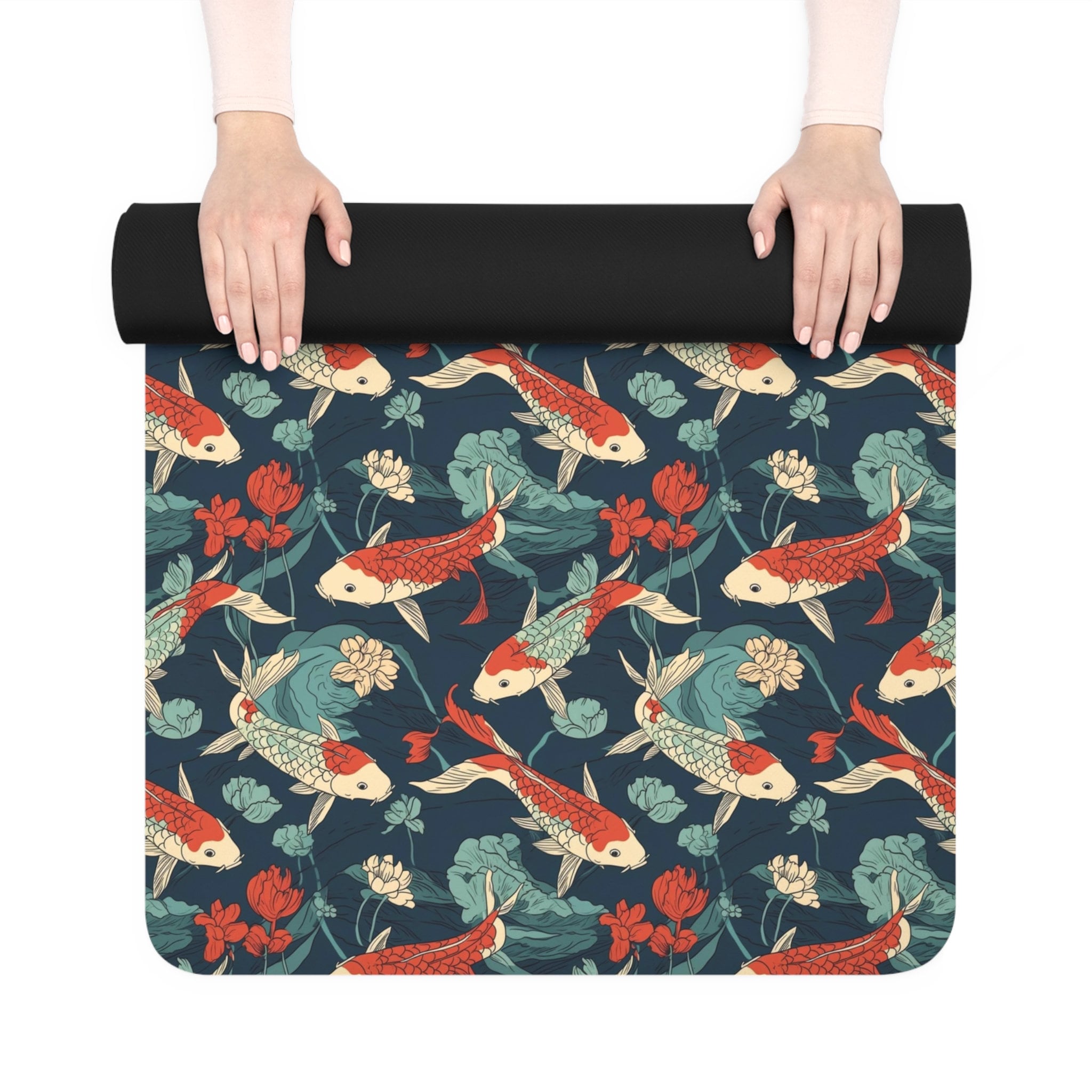 Koi Fish Yoga Mat Harmony: Flow With Grace and Balance in a - Etsy