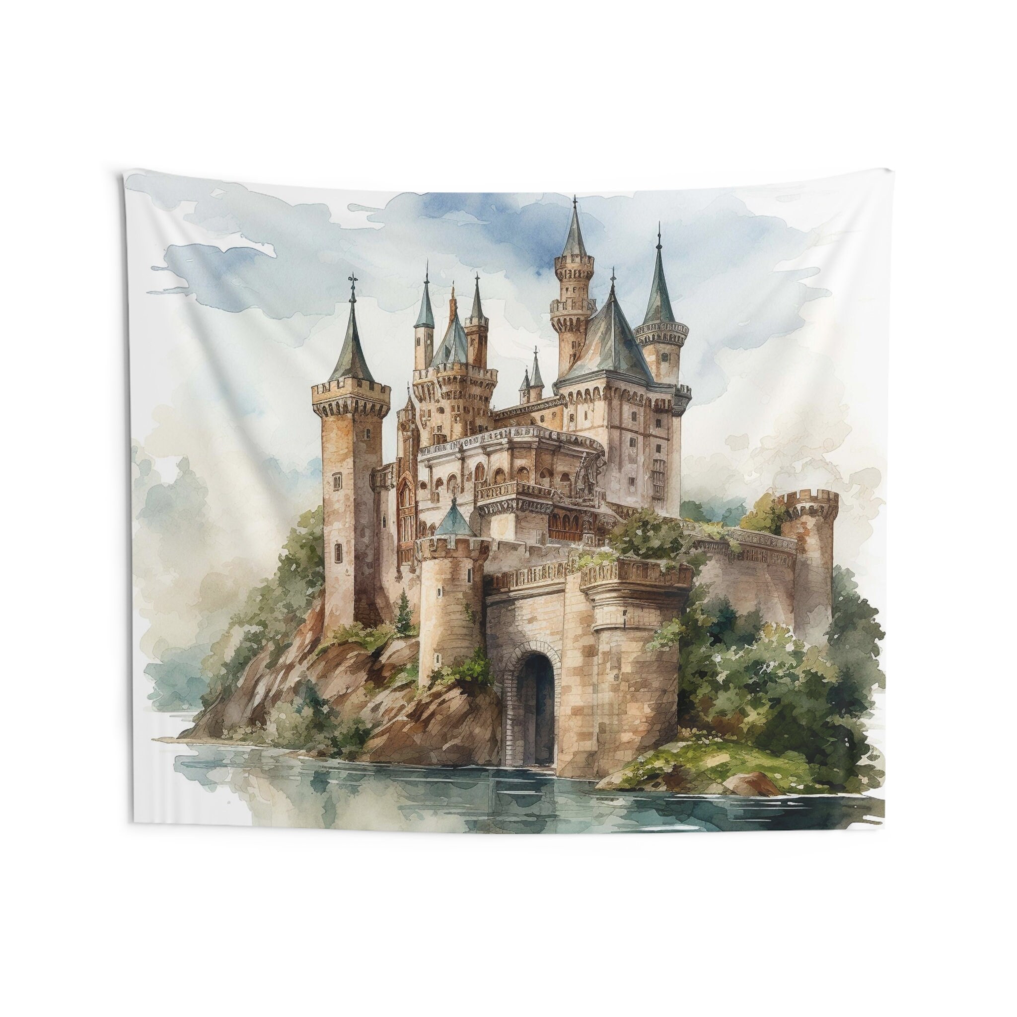 Medieval Castle Tapestry Royal Elegance Wall Art for Home Decor, Artful ...