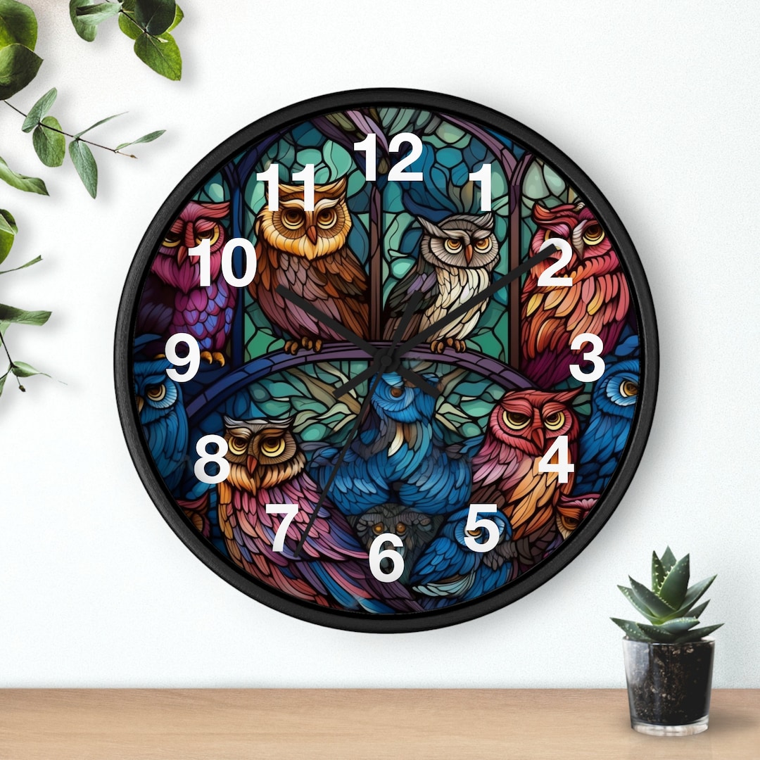 Unique Owl Wall Clock: A Wise and Whimsical Wall Hanging Timepiece - Etsy